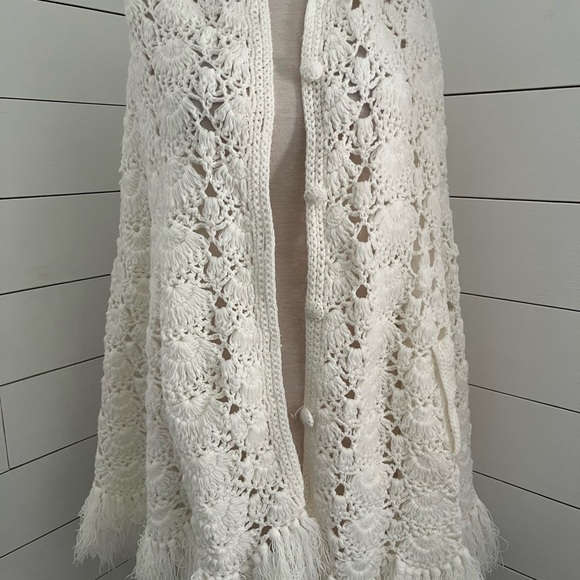 Jackets & Coats | Vintage Made In Korea Crochet Shawl | Poshmark